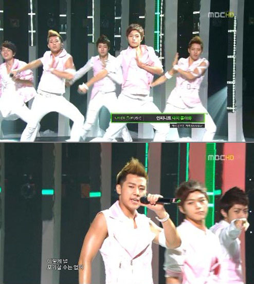 INFINITE says goodbye on Music Core | allkpop