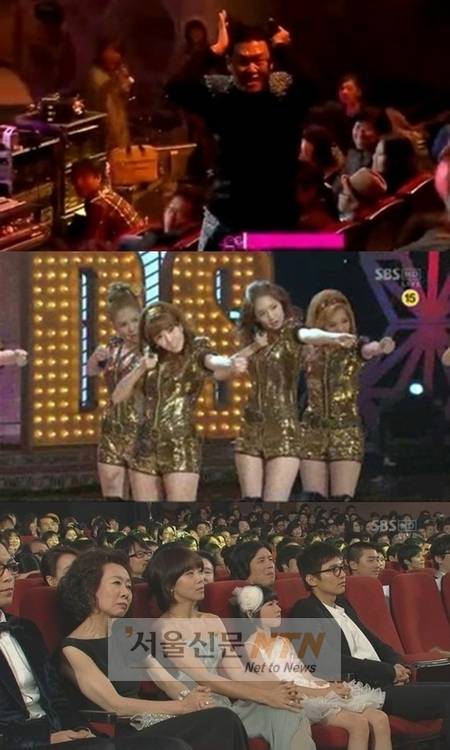Psy dedicates extravagant performance on 'Music Core' to SNSD for their ...