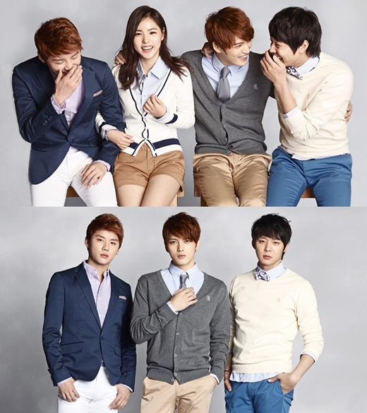 Min Hyorin evokes the envy of fans while posing with the members of JYJ ...