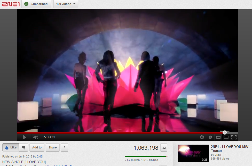 2NE1's "I Love You" MV hits over 1 million views in 17 hours | allkpop