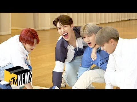ATEEZ play K-Pop twister with 'MTV News'! | allkpop