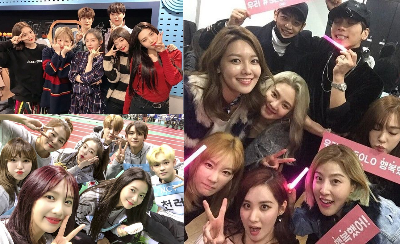 Fans share photos showing interactions between SM artists before their ...