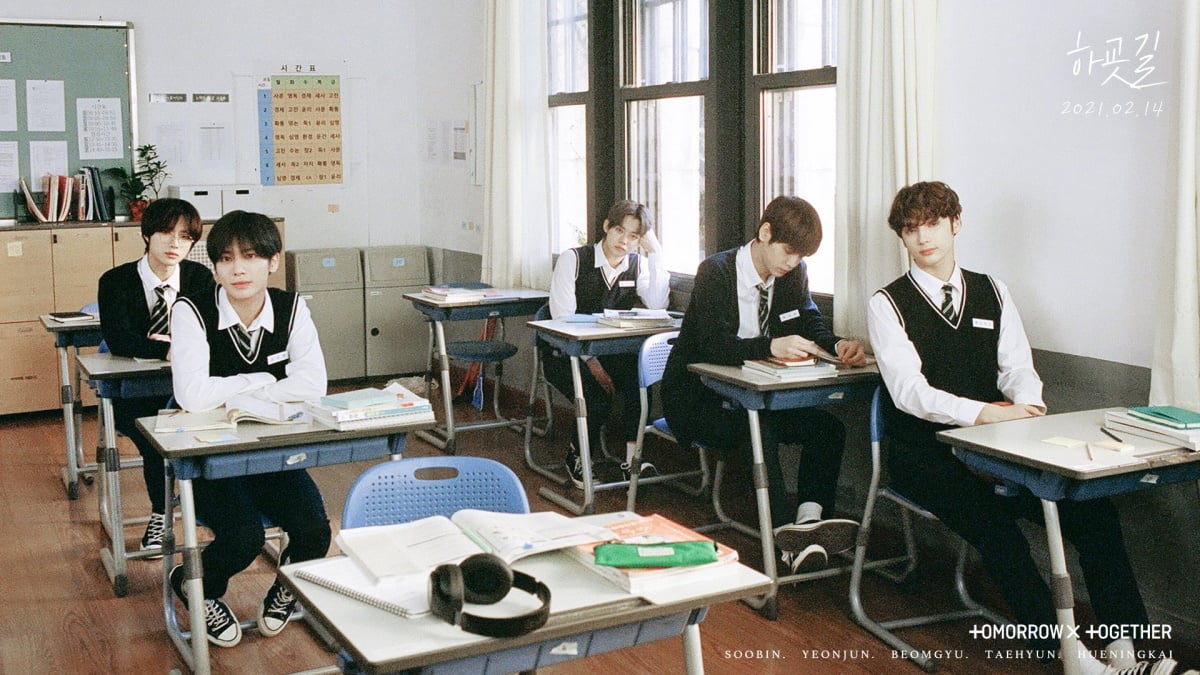 TXT get in the classroom for 'Way Home' teaser posters | allkpop