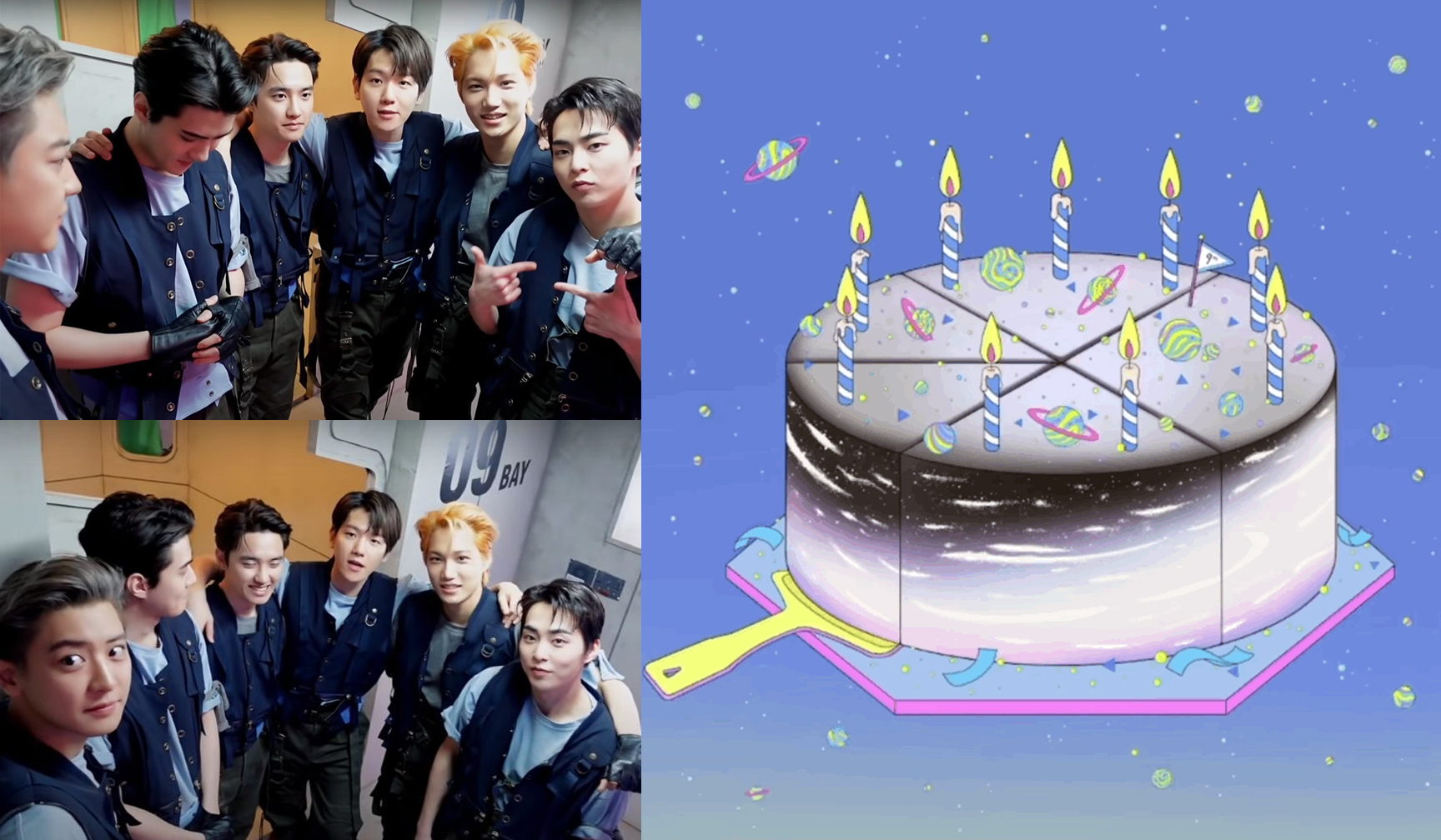 Fans praise EXO's creative comeback logo showing a cake to celebrate ...
