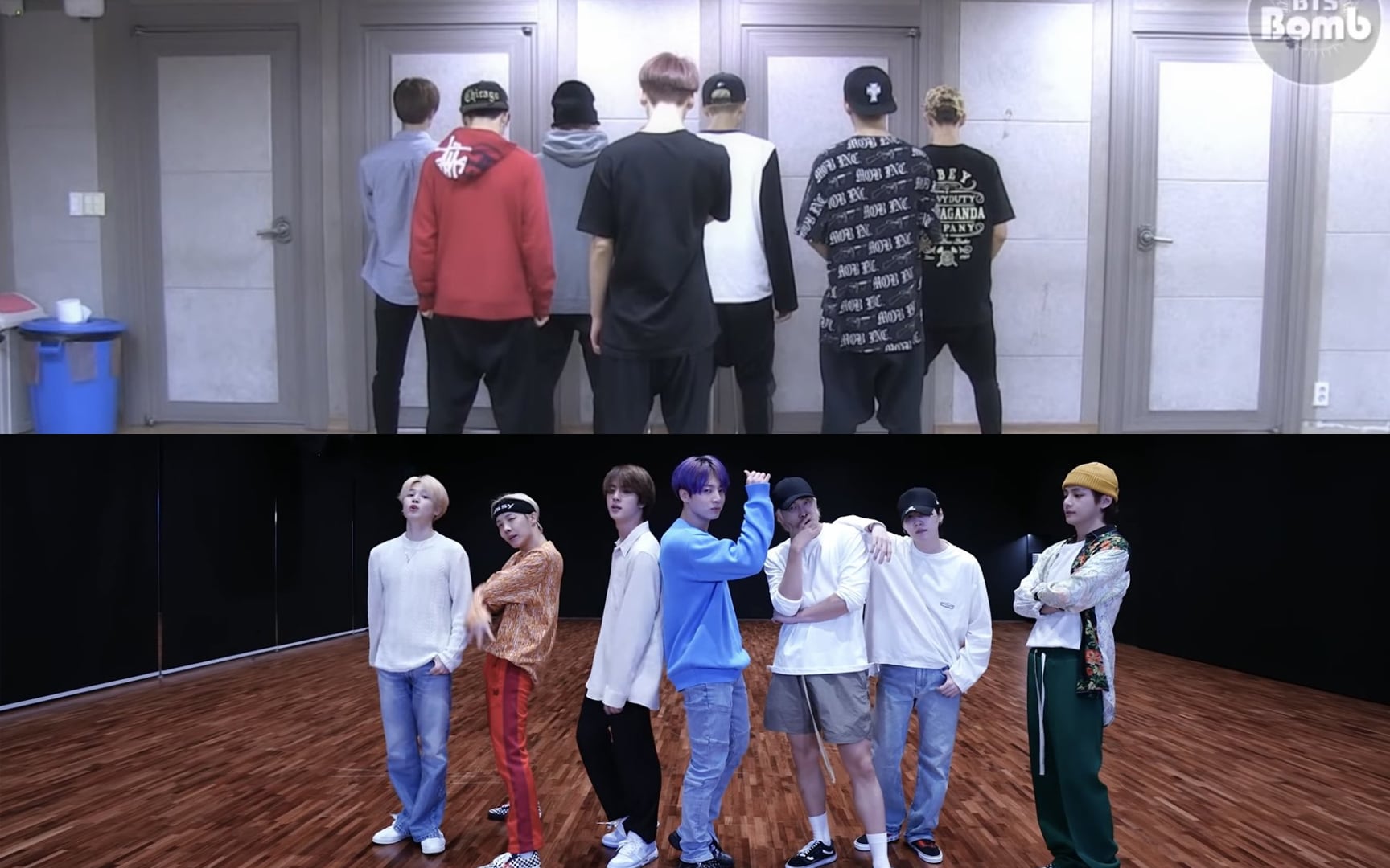 The evolution of BTS's practice room - from a small room to a beautiful ...