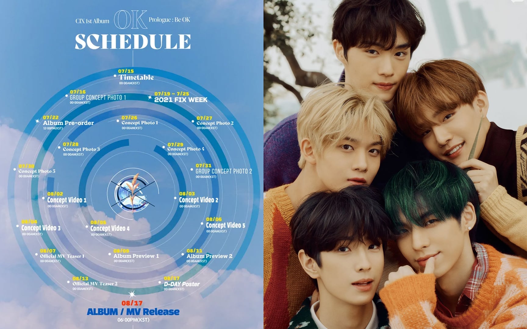 CIX drop the comeback schedule for their first album 'Prologue: Be OK ...