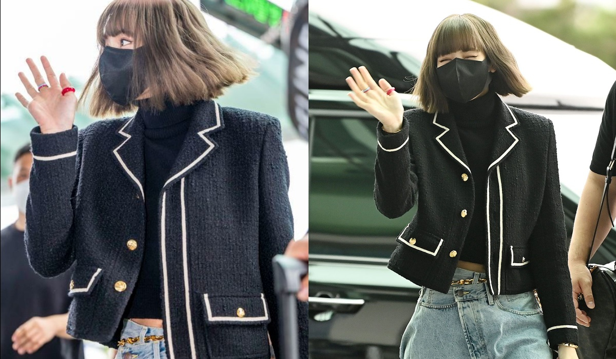 BLACKPINK's Lisa shows off her mesmerizing smile at the airport | allkpop