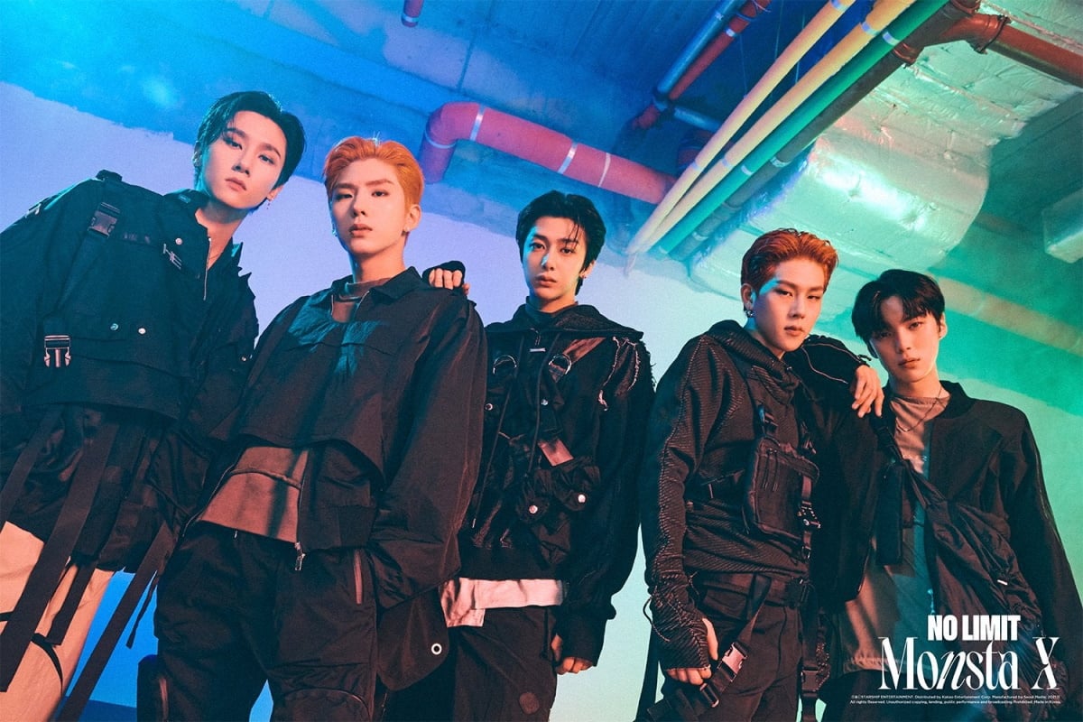 MONSTA X reveal 'No Limit' black streetwear concept photos | allkpop