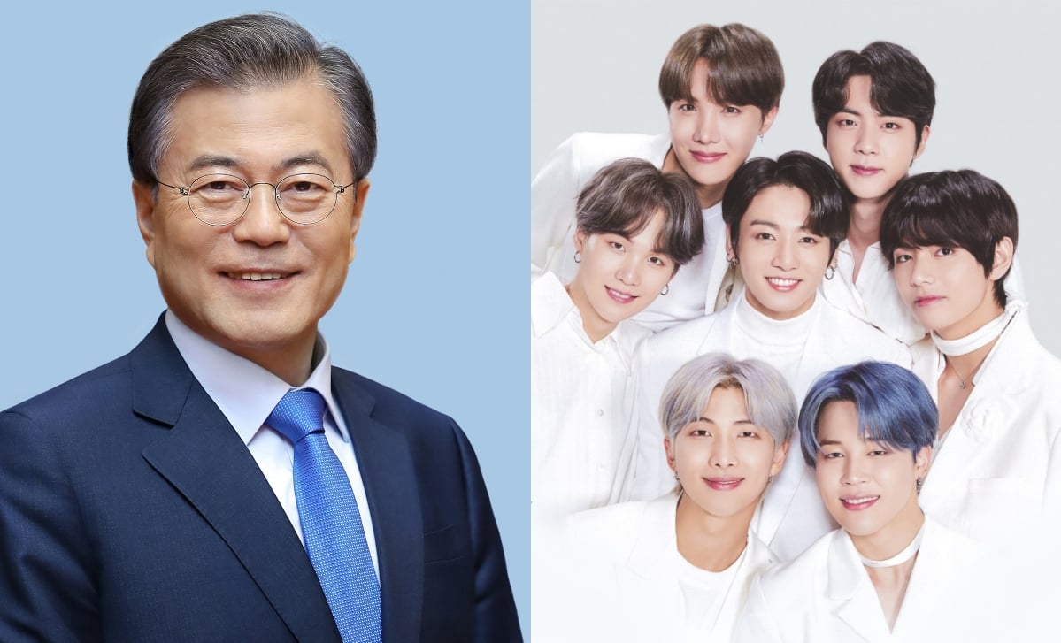The South Korean President tweets a congratulatory message to BTS after ...