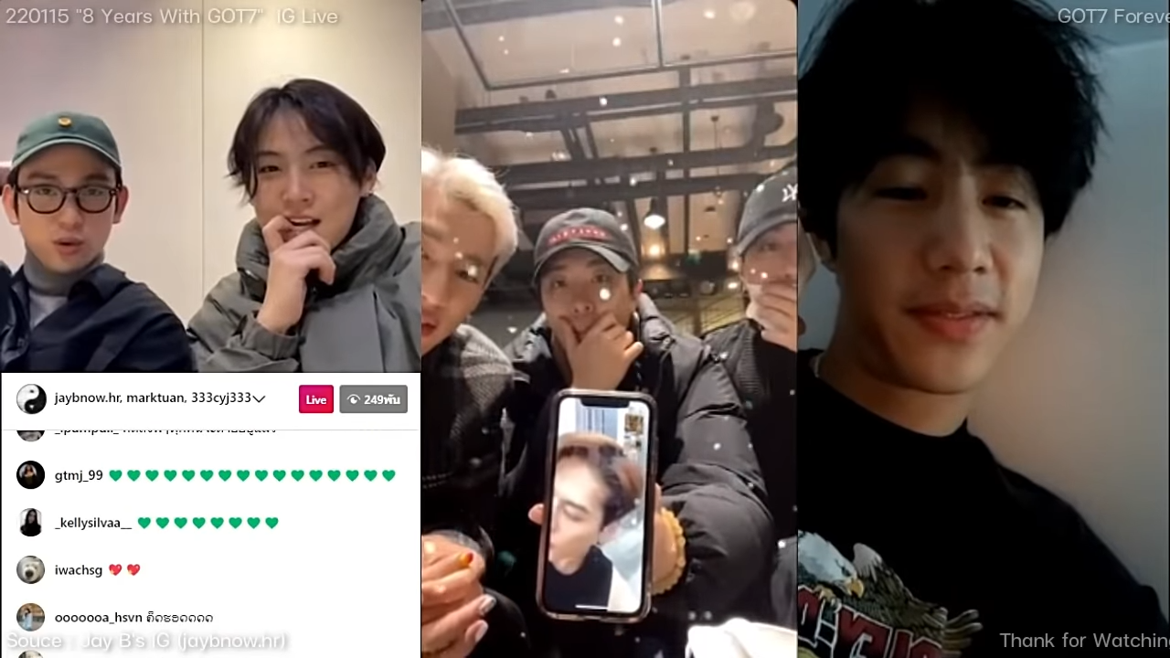 All GOT7 members celebrate group's 8-year anniversary with fans via ...