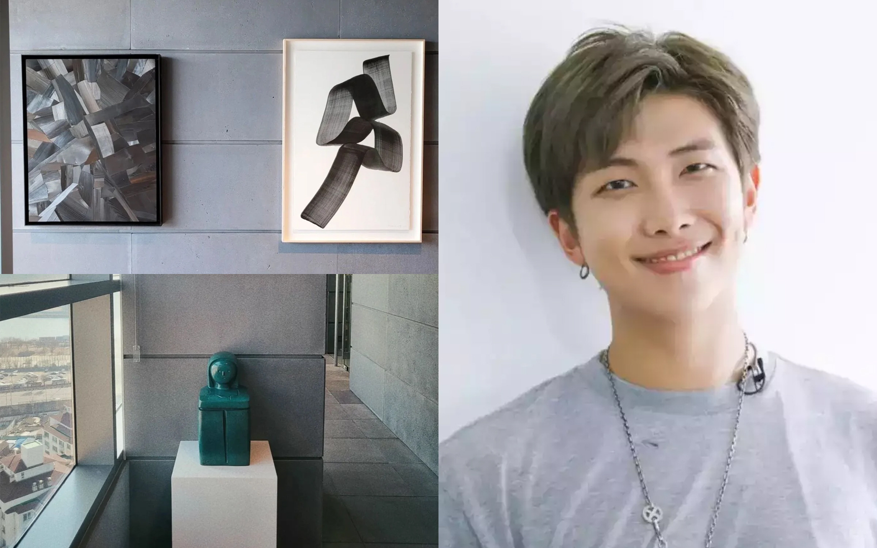 BTS leader RM's studio filled with stunning and impressive artwork just ...