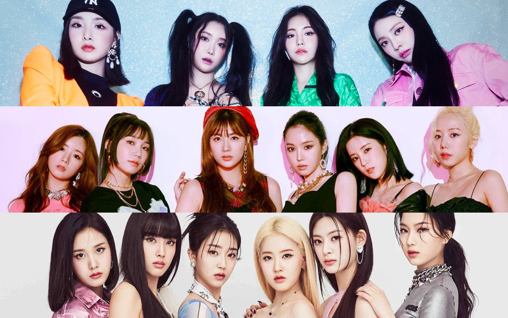 The ratio of female and male fans who buy girl group albums | allkpop