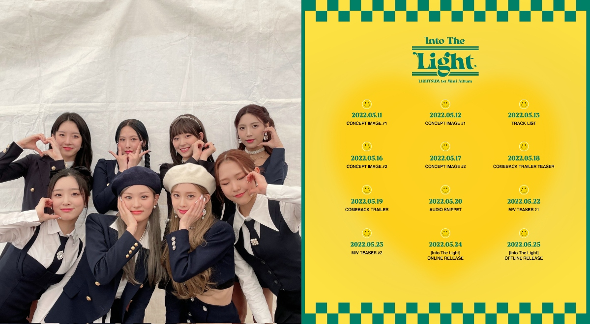 LIGHTSUM unveil comeback scheduler for their 1st mini album 'Into The Light' | allkpop