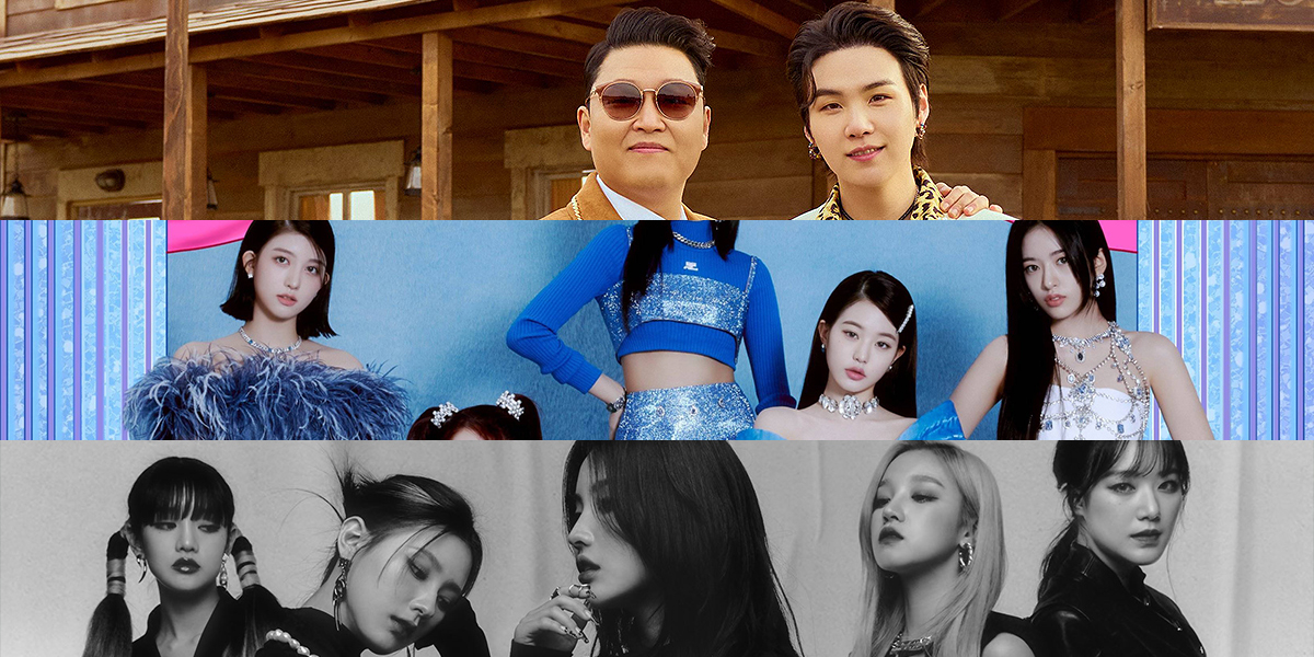 Psy ft. Suga, IVE, and (G)I-DLE top Instiz chart for the fourth week of May 2022 | allkpop