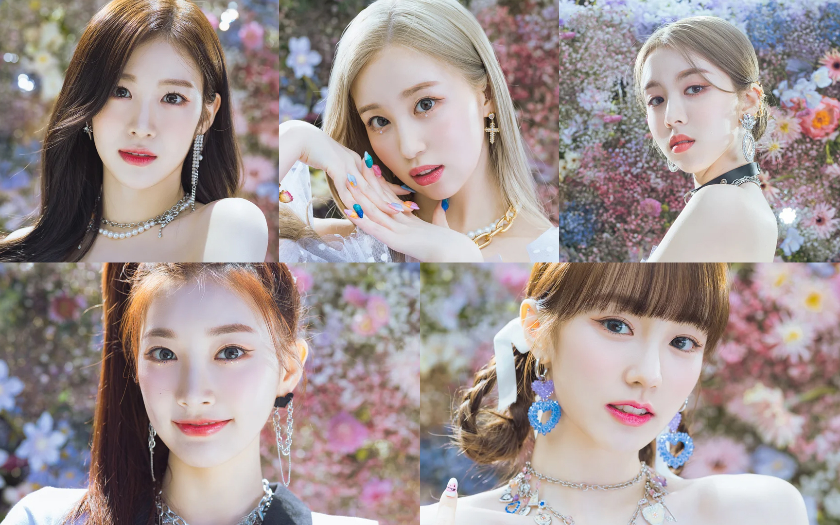 Woo!ah! members radiate their beauty in a field of flowers in the new ...