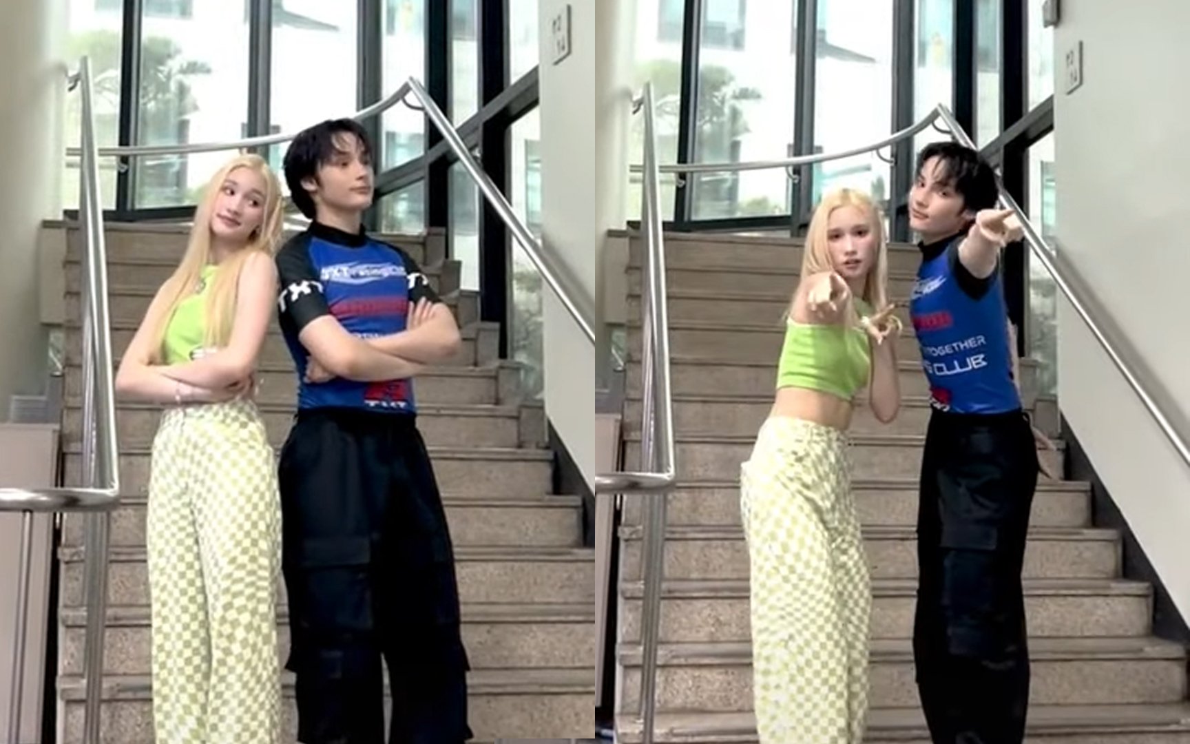 TXT's Hueningkai supports his sister by doing Kep1er's "Up!" challenge with Huening Bahiyyih ...