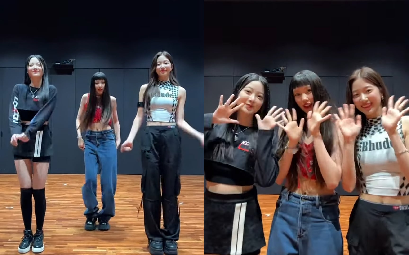 LE SSERAFIM's Kazuha and Eunchae participate in the "Hypeboy" challenge with NewJeans | allkpop