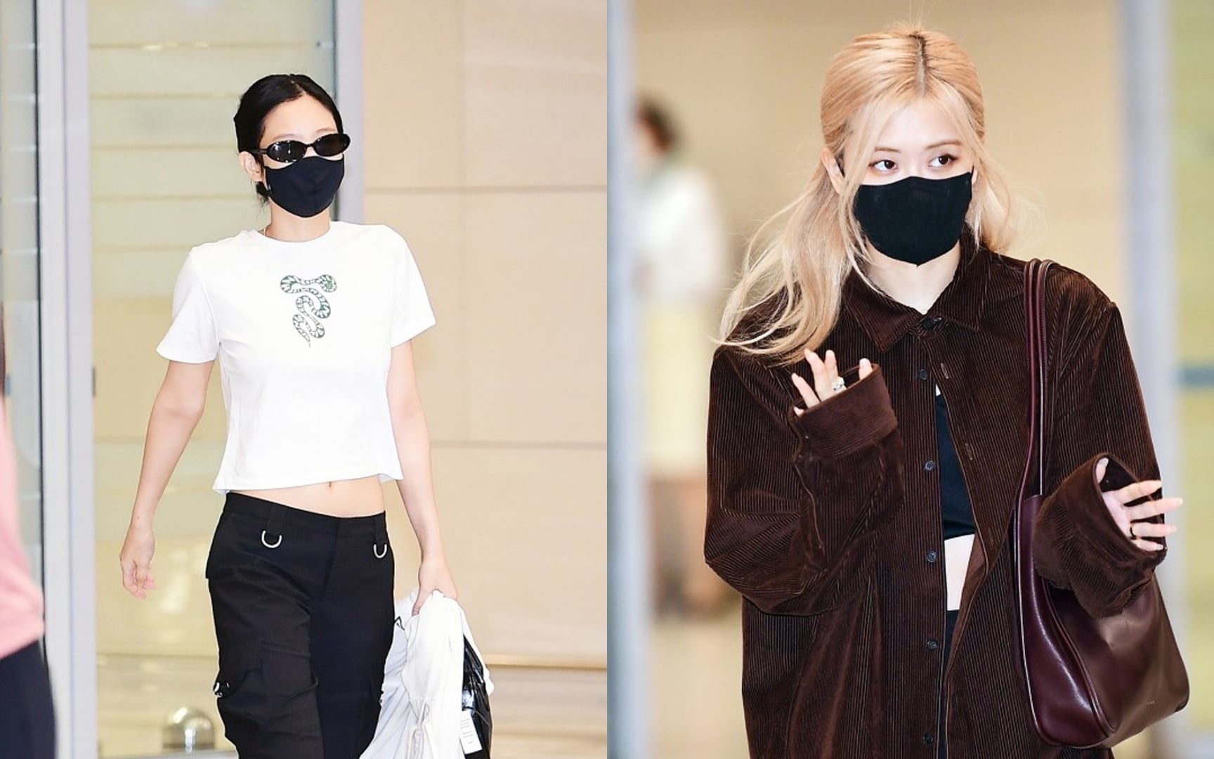 BLACKPINK's Rose and Jennie return to South Korea after performing at ...