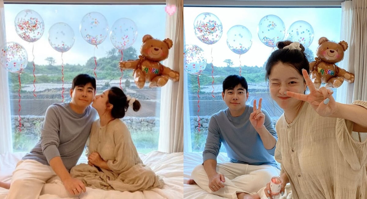 Singer Ben and husband pose for sweet commemorative photos following ...