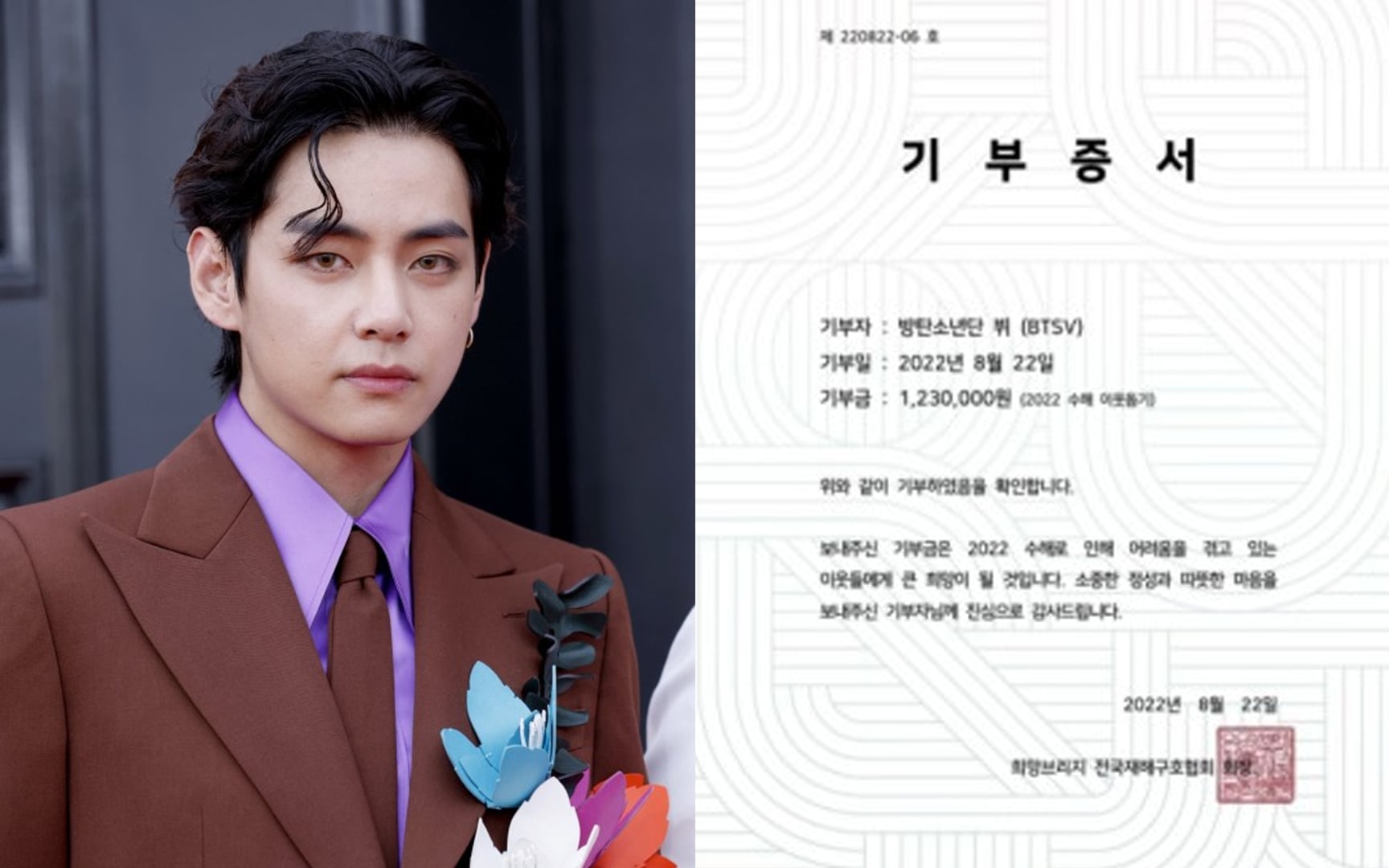 BTS fans from all over the world donate money for flood recovery in V's ...