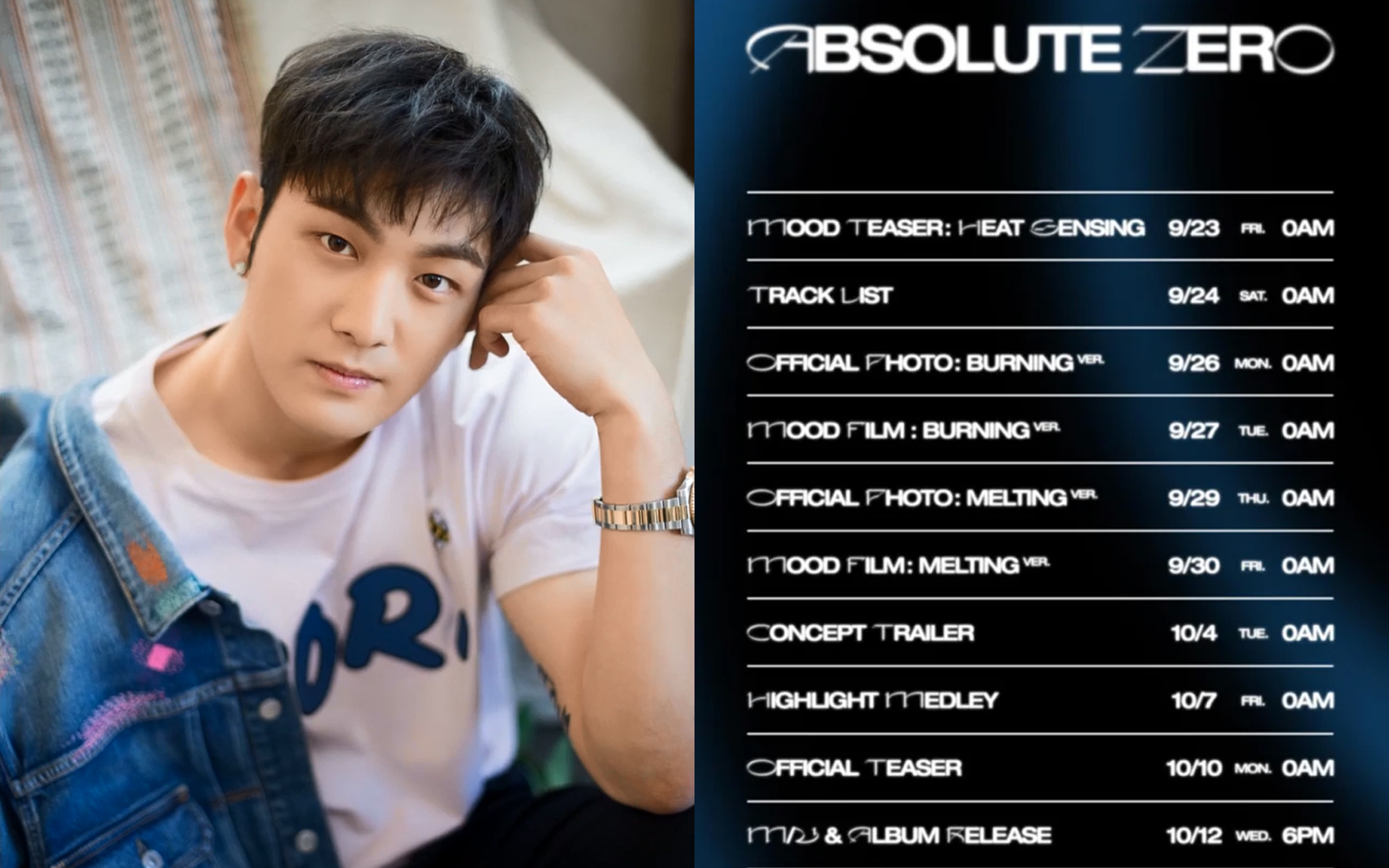 Baekho drops promotion scheduler in preparation for his 1st mini-album 'Absolute Zero' | allkpop