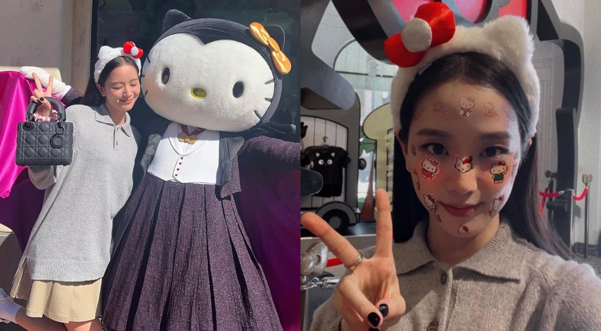 BLACKPINK's Jisoo meets her favorite 'Hello Kitty' at Universal Studios ...