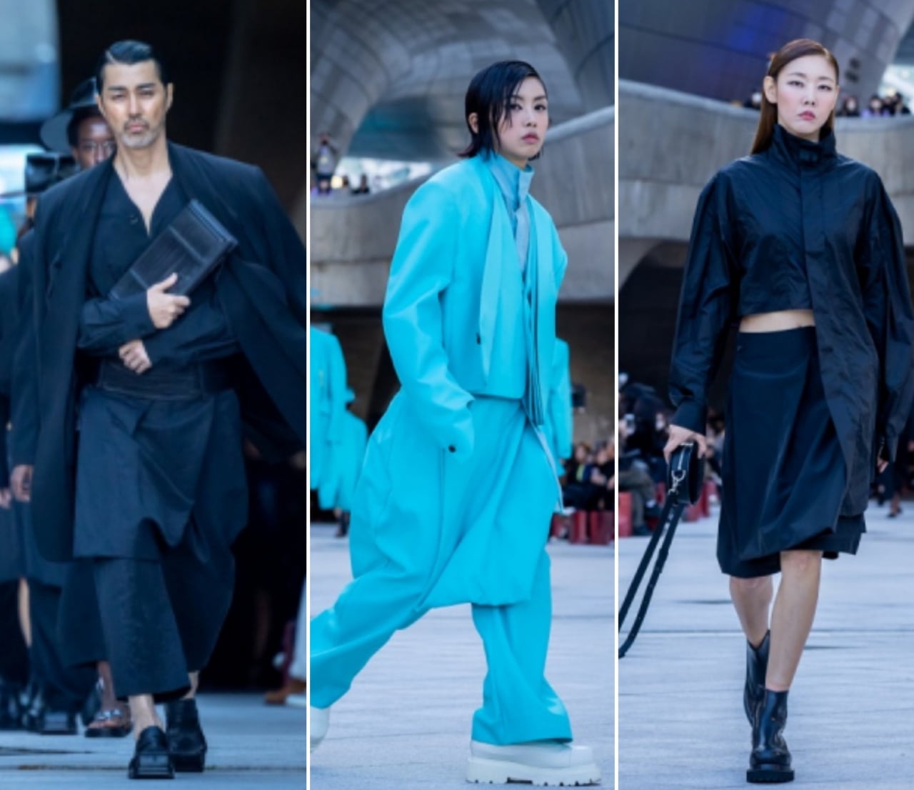 Actor Cha Seung Won, dancer Aiki, and model Han Hye Jin walk the runway ...