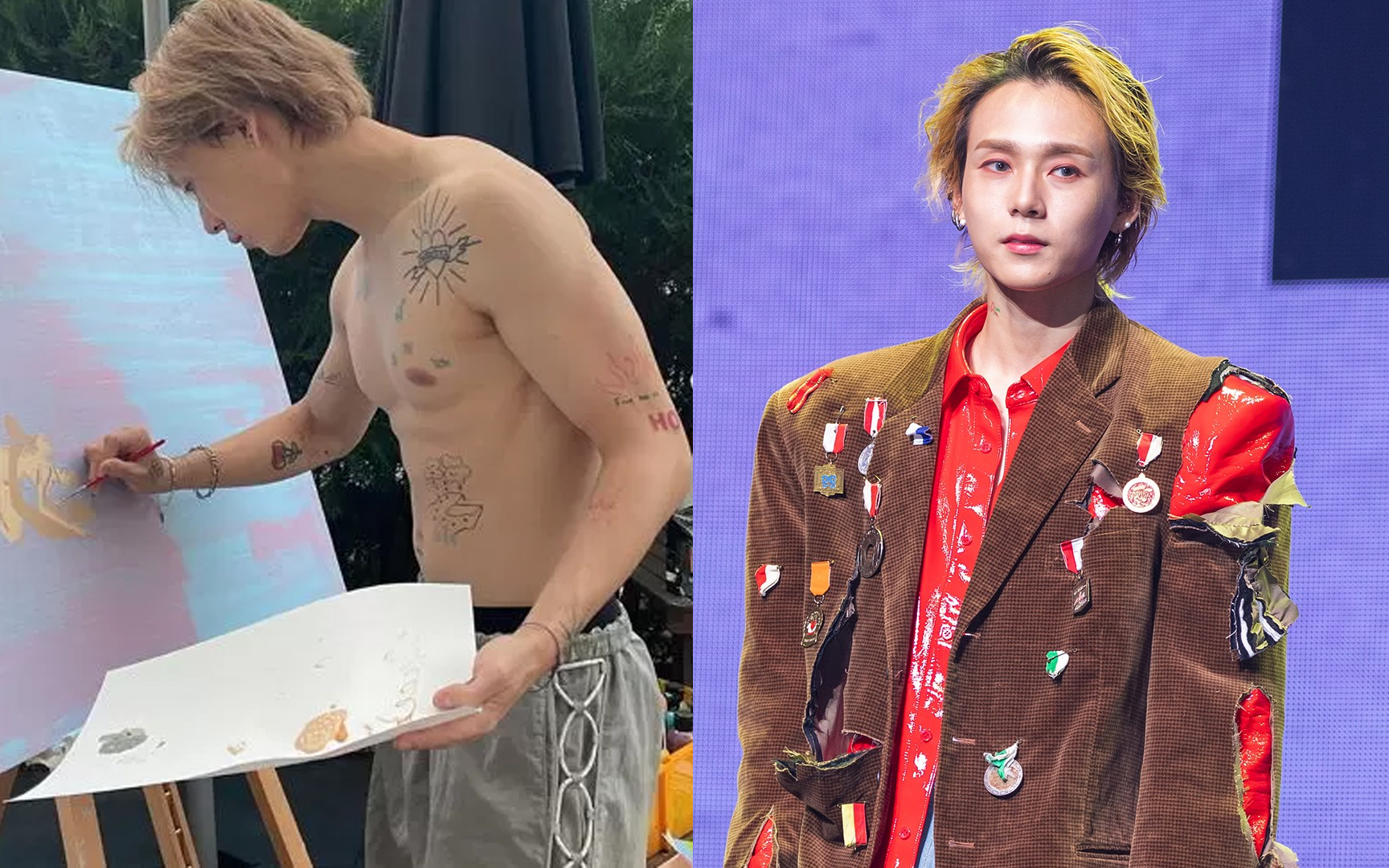 Dawn shows off his new tattoos on unexpected parts of his body | allkpop