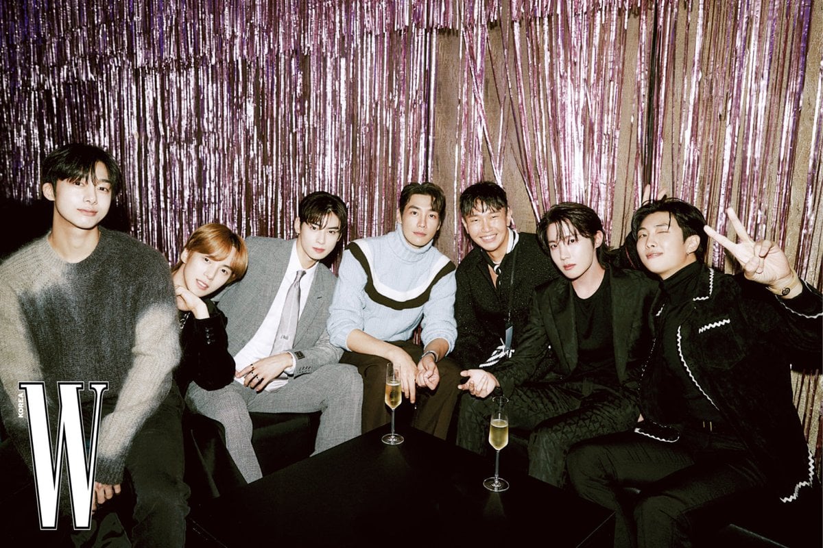 BTS, MONSTA X, ASTRO and actor Kim Young Kwang spotted in the same ...