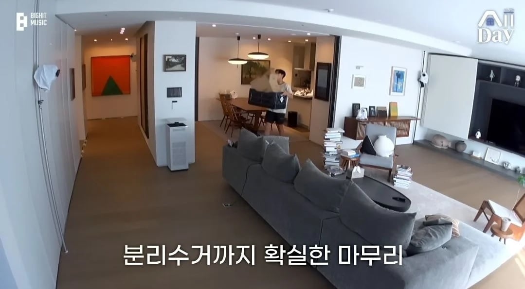 Netizens realize that BTS RM has over 100 art pieces on display in his home | allkpop