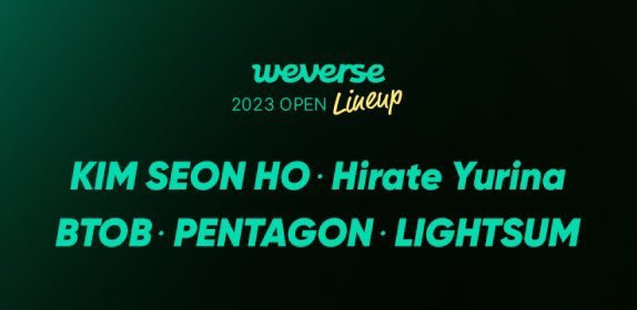 Weverse unveil lineup for 2023 including Kim Seon Ho, Hirate Yurina ...
