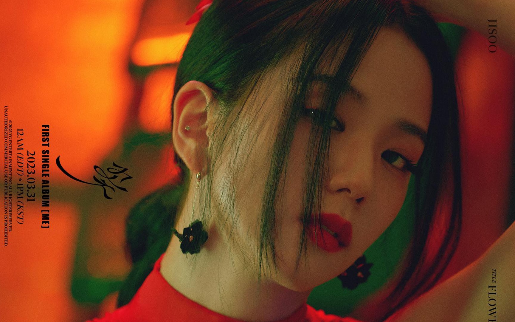 BLACKPINK's Jisoo Dazzles in Red for 'ME' Single Album Concept Poster ...