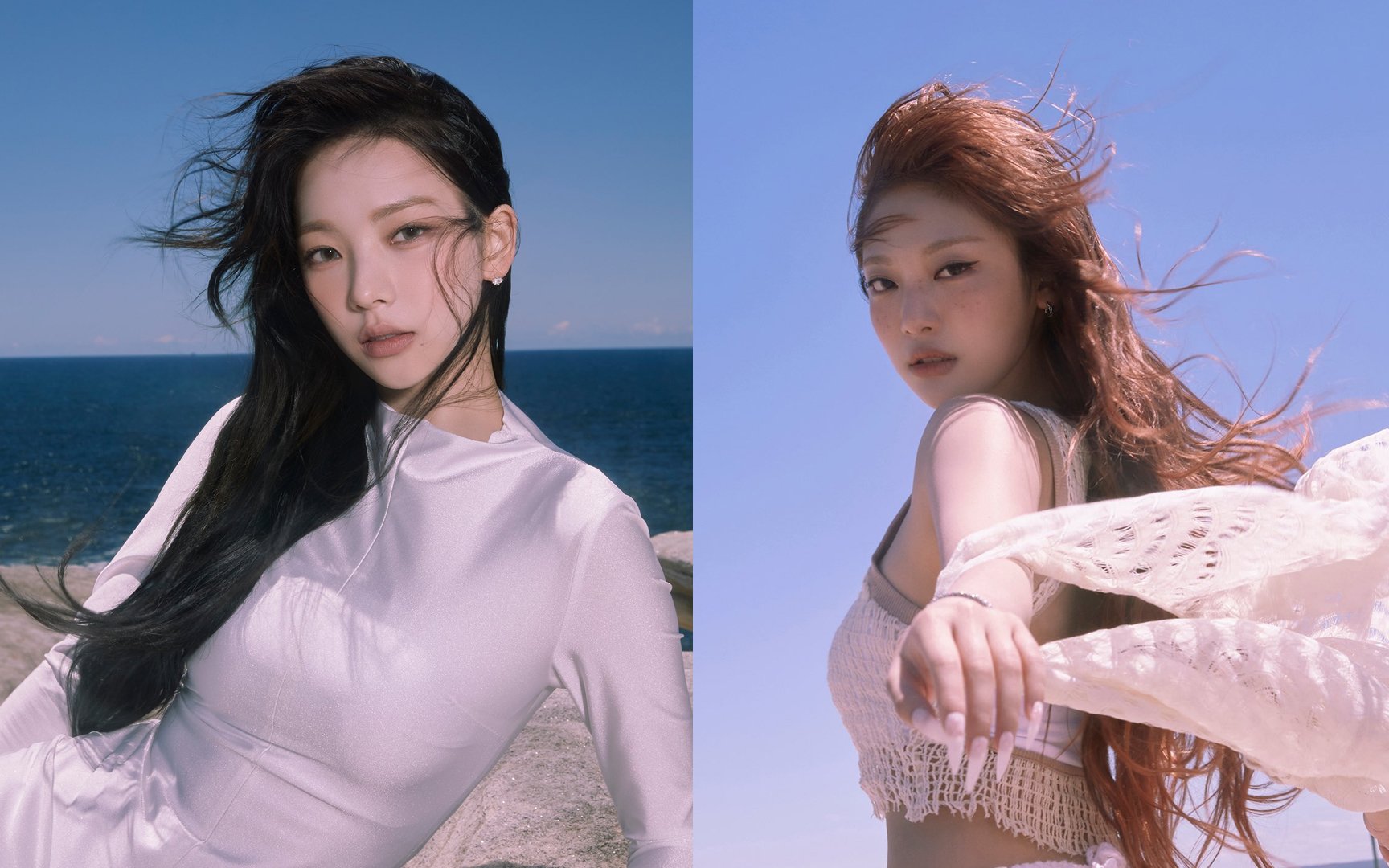 aespa's Karina and Ningning look dazzling in white in the new teaser photos for the 3rd mini ...
