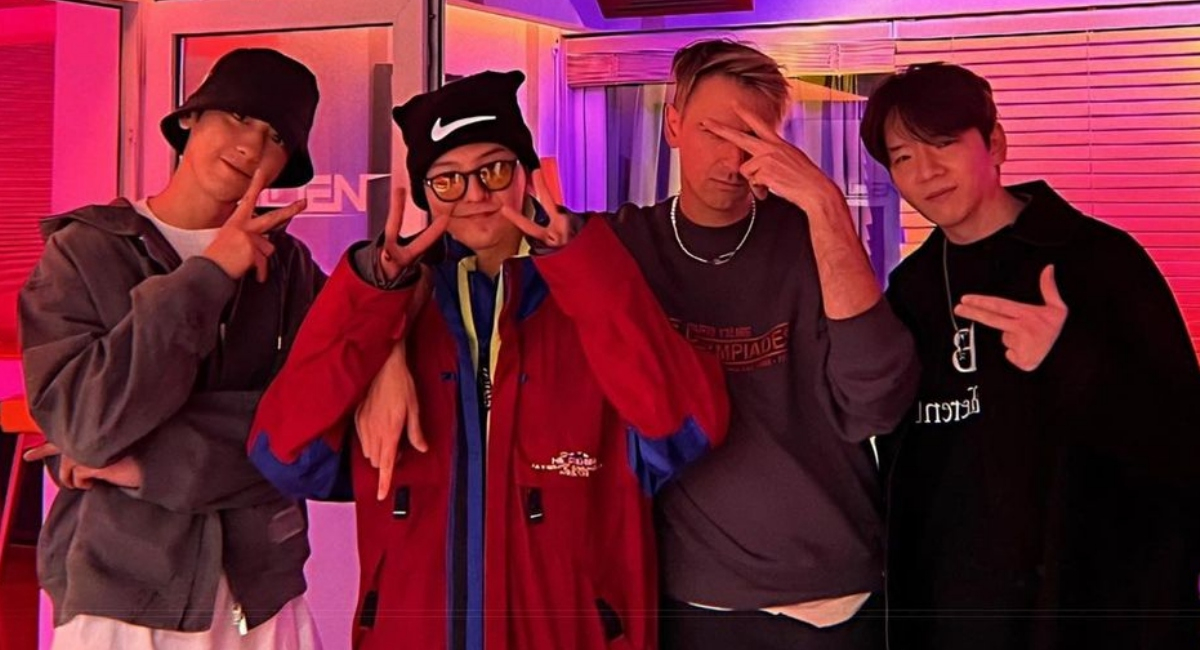 Global DJ/producer Boys Noize seen with G-Dragon, EXO's Chanyeol, and ...