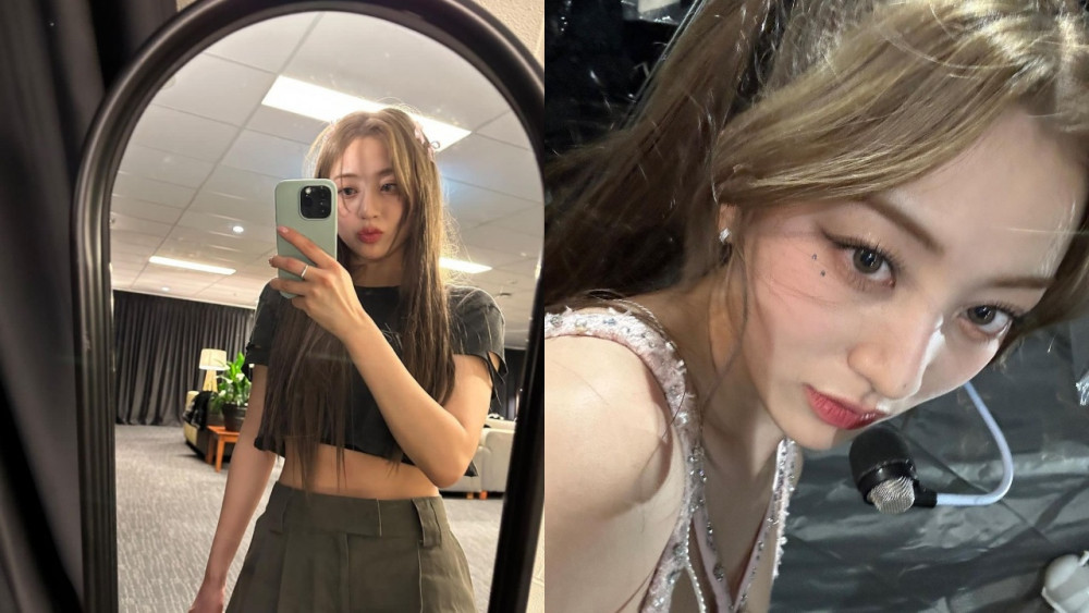 Netizens Say Twices Jihyos New Brown Hairstyle Reminds Them Of Le Sserafims Huh Yunjin Allkpop