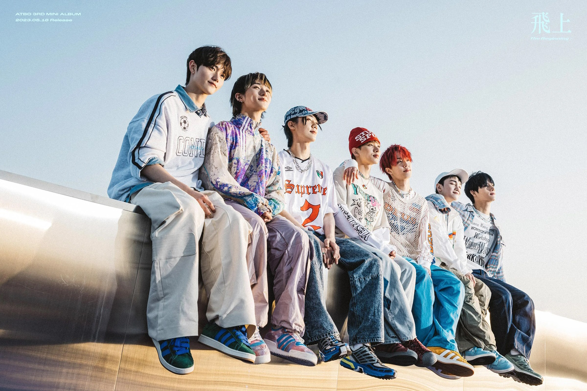 ATBO sit tight in 'The Beginning : 飛上' group concept photos | allkpop