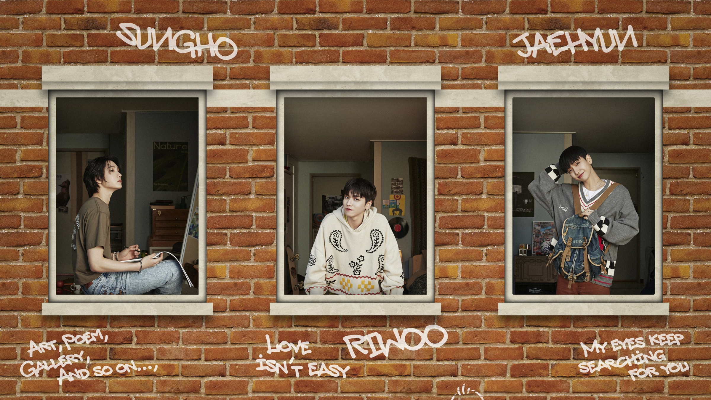BOYNEXTDOOR introduces all 6 members through individual moving posters ...