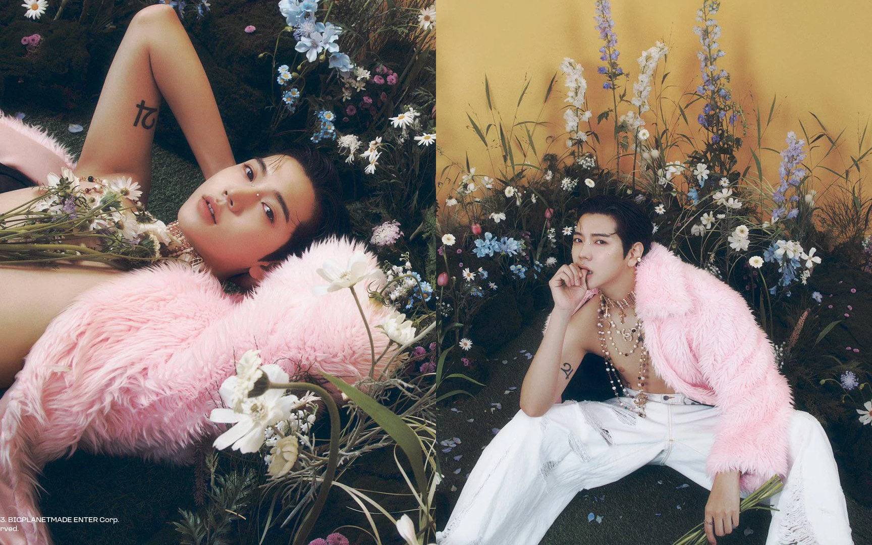 Former NU'EST member Ren surrounds himself with summer flowers in the ...