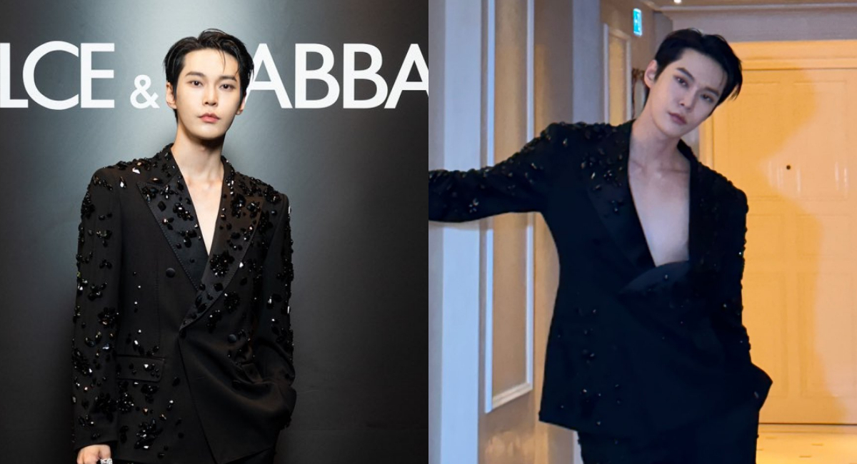 NCT's Doyoung attends Dolce & Gabbana 2024 S/S Men's fashion show in Milan as brand's global ...