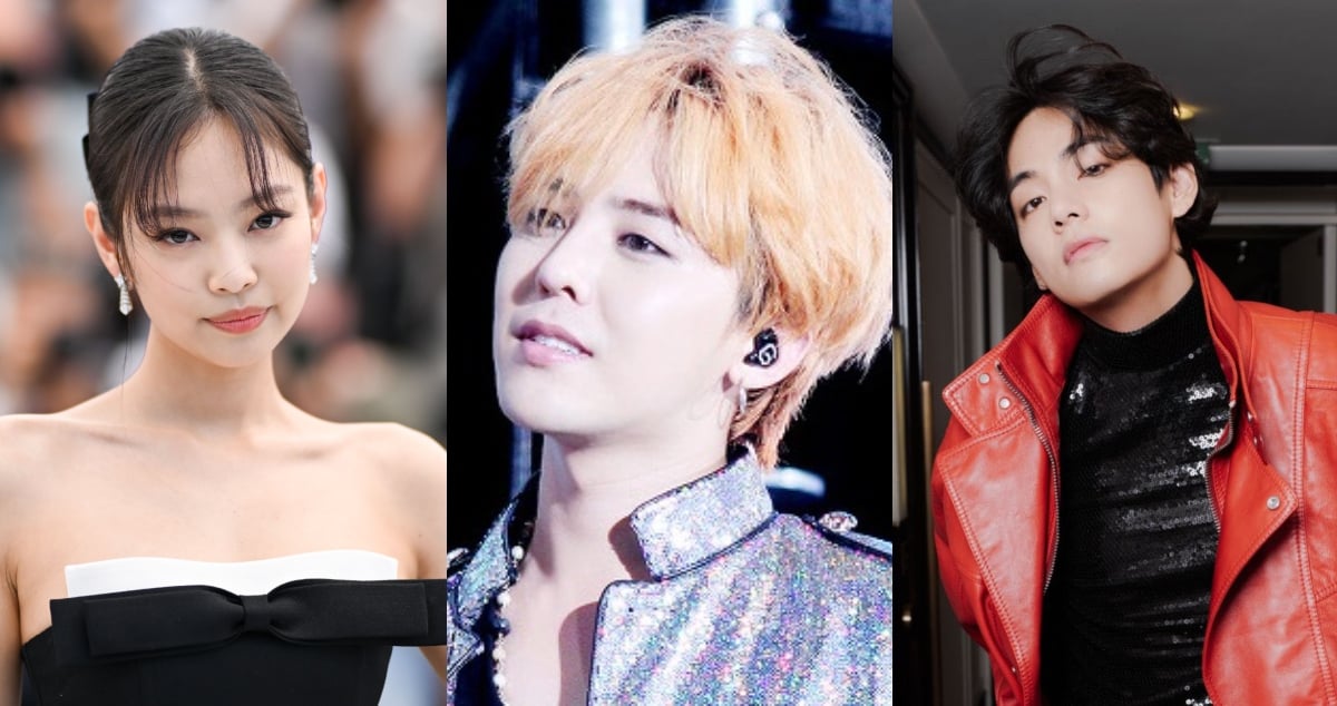 The alleged former & current boyfriends of BLACKPINK's Jennie, G-Dragon & BTS's V, were both ...