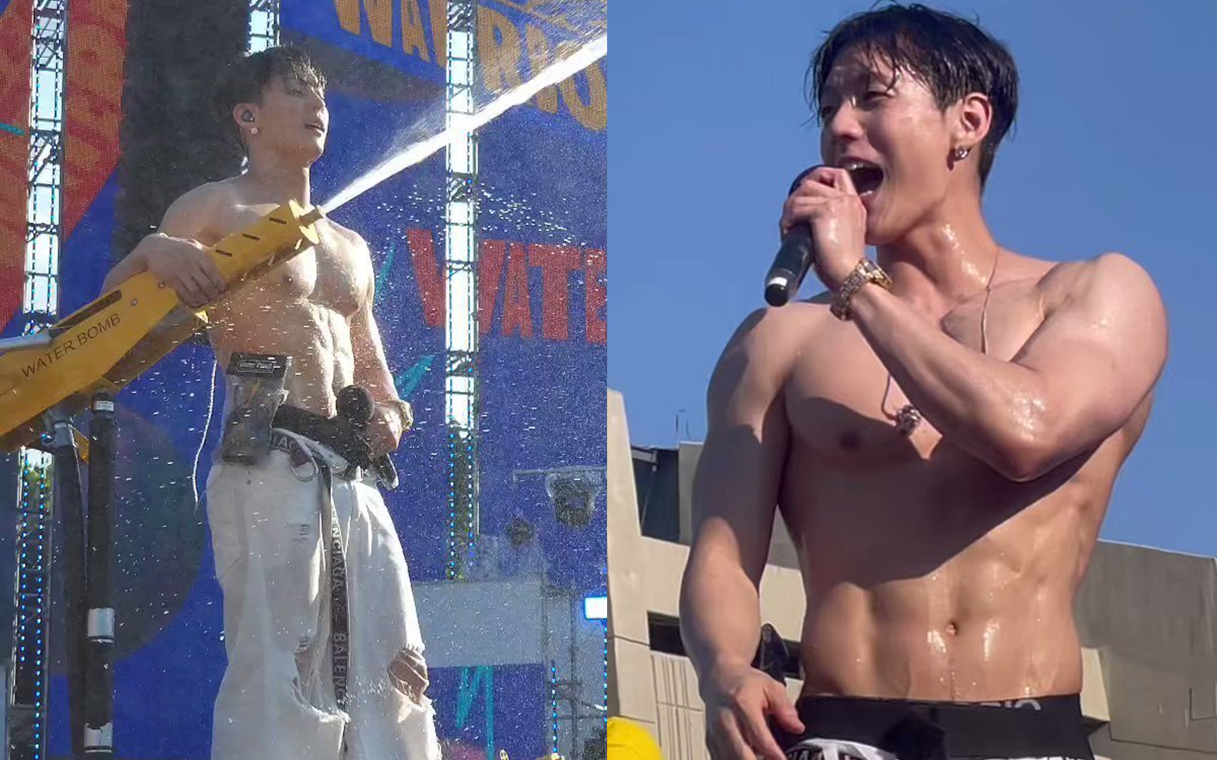 BTOB's Minhyuk makes fans swoon with his Sculpted Physique at the Water Bomb Festival | allkpop