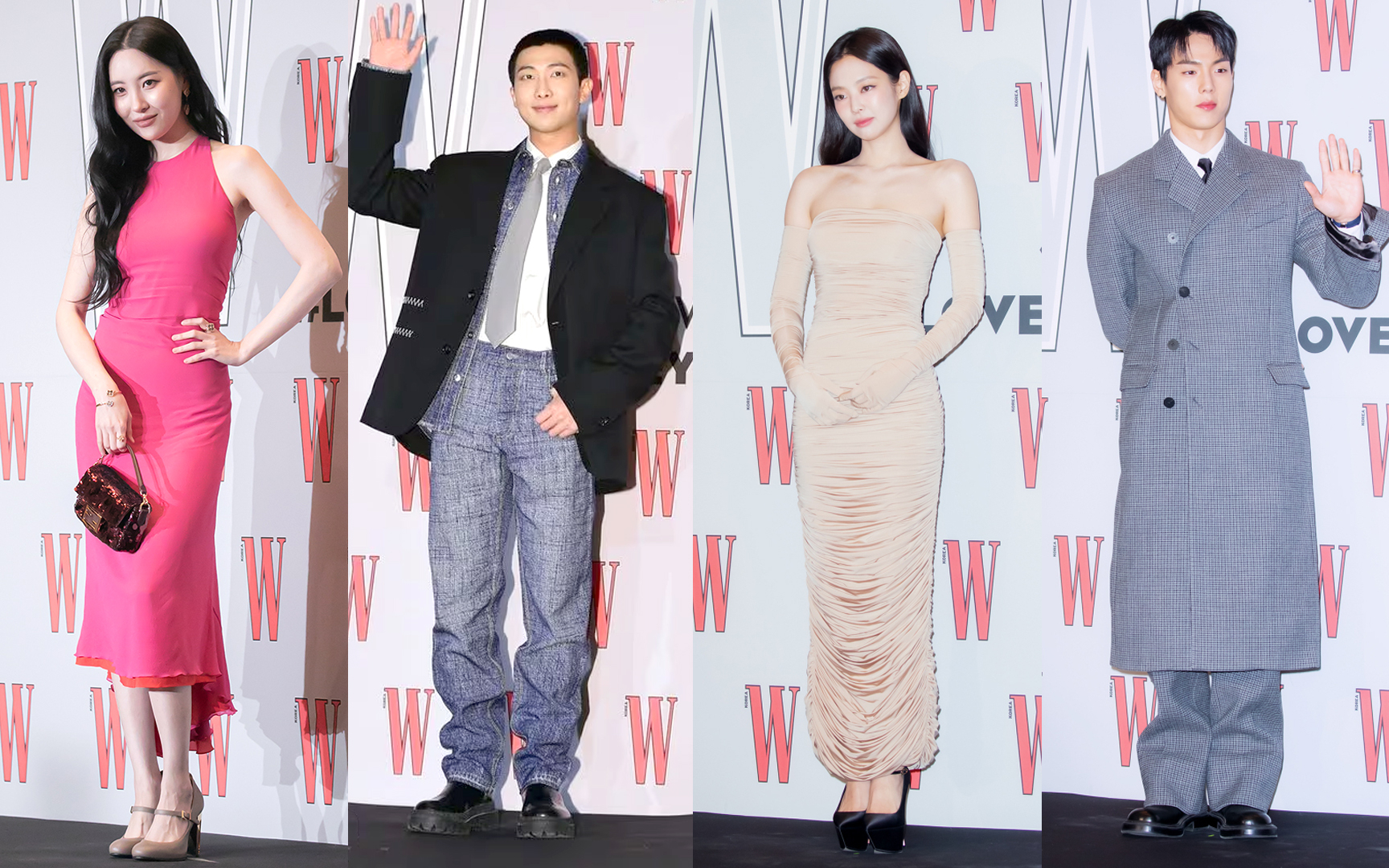 Top celebrities including BTS's RM, BLACKPINK's Jennie, and more attend the 18th W Korea Breast ...