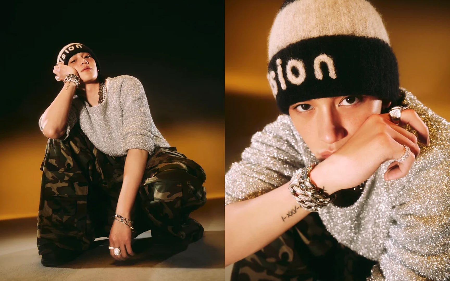 Lucas shows off the hip-hop side to his charms in the new teaser photos ...