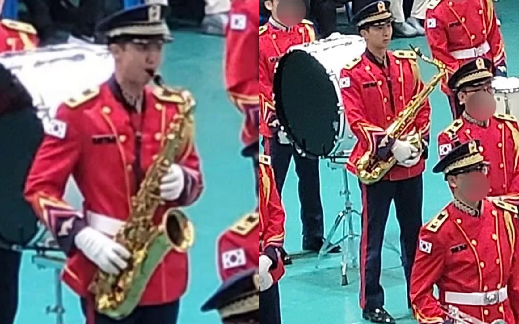 BTS's RM spotted playing the Saxophone in the military band | allkpop
