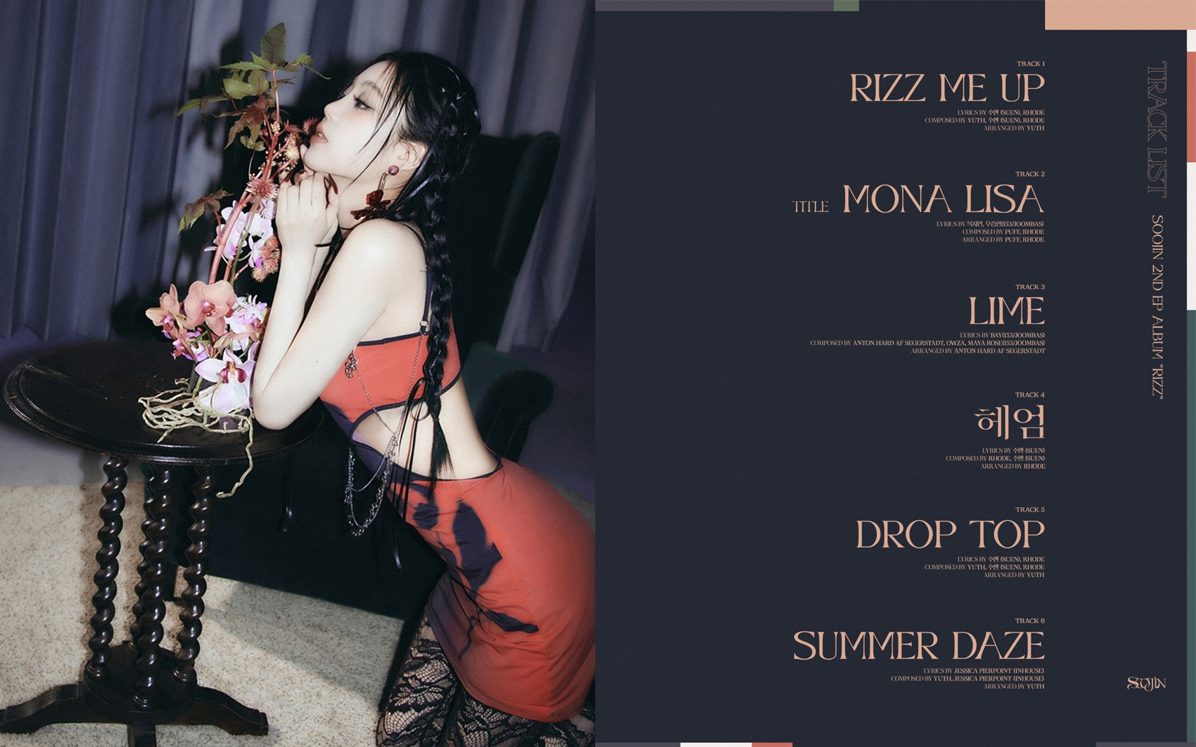 Soojin brings out the tracklist teaser for her solo comeback with 2nd EP 'RIZZ' | allkpop