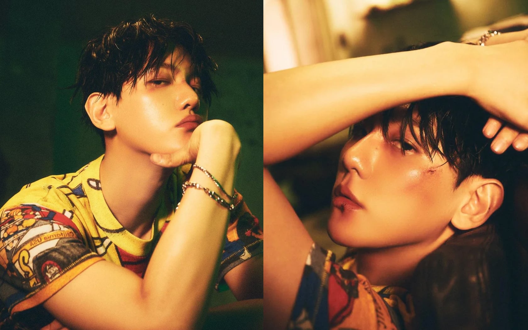 EXO's Baekhyun rolls out new gritty teaser photos for his 4th mini-album, 'Hello, World' | allkpop