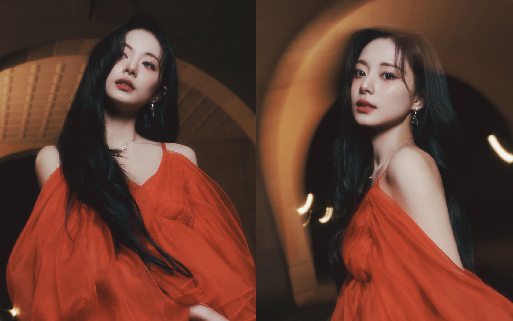 TWICE's Tzuyu looks ethereal in a red dress in new teasers for her solo ...