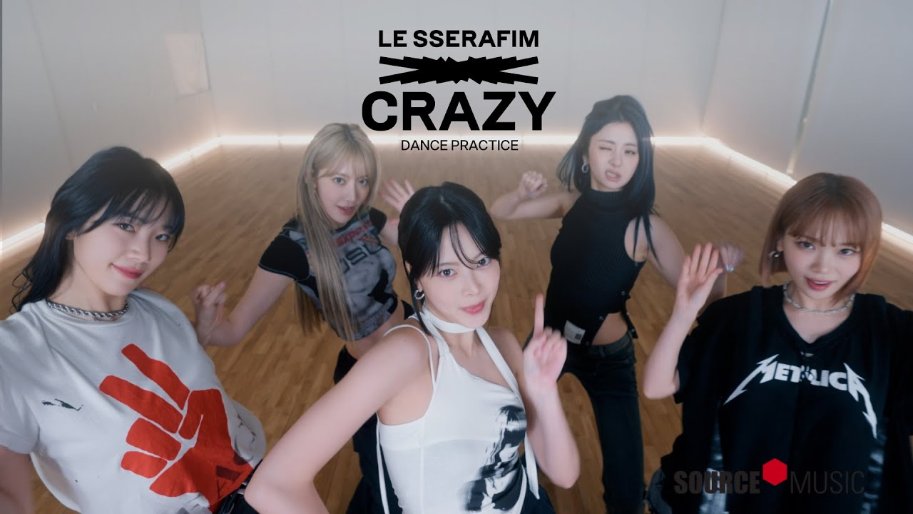 LE SSERAFIM reveal 'moving' dance practice video for 'CRAZY' | allkpop