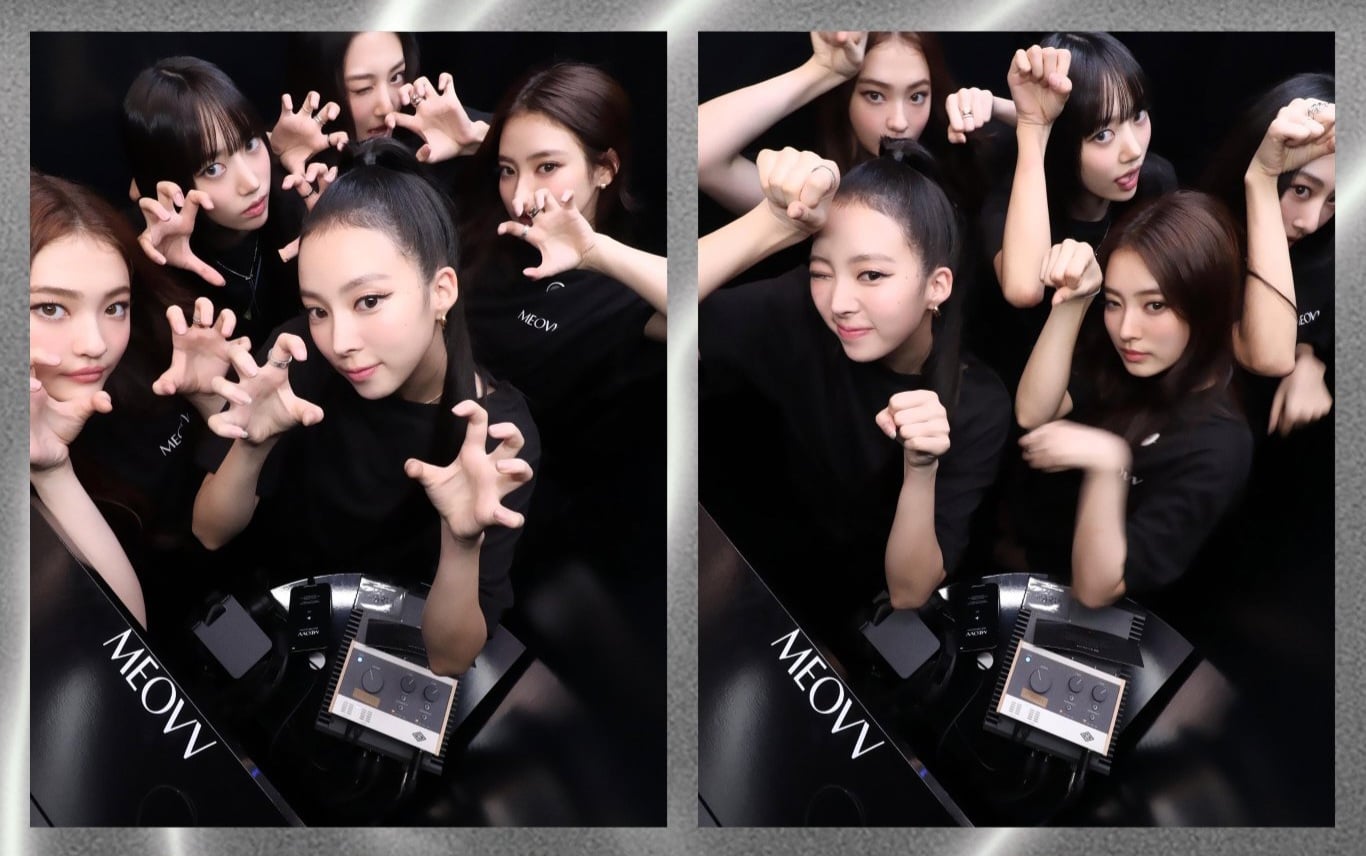MEOVV reveals sleek behind-the-scenes snaps of debut pre-listening pop-up event | allkpop