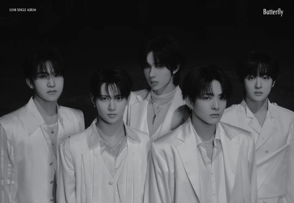 LUN8 unveils Concept Photo for their 1st Single Album 'Butterfly' | allkpop
